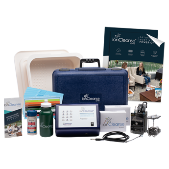 The IonCleanse Premier by AMD ionic foot bath detoxification machine